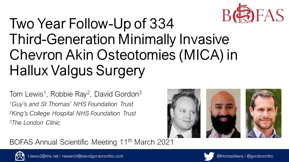 Two year follow-up of 334 third-generation Minimally invasive Chevron ...
