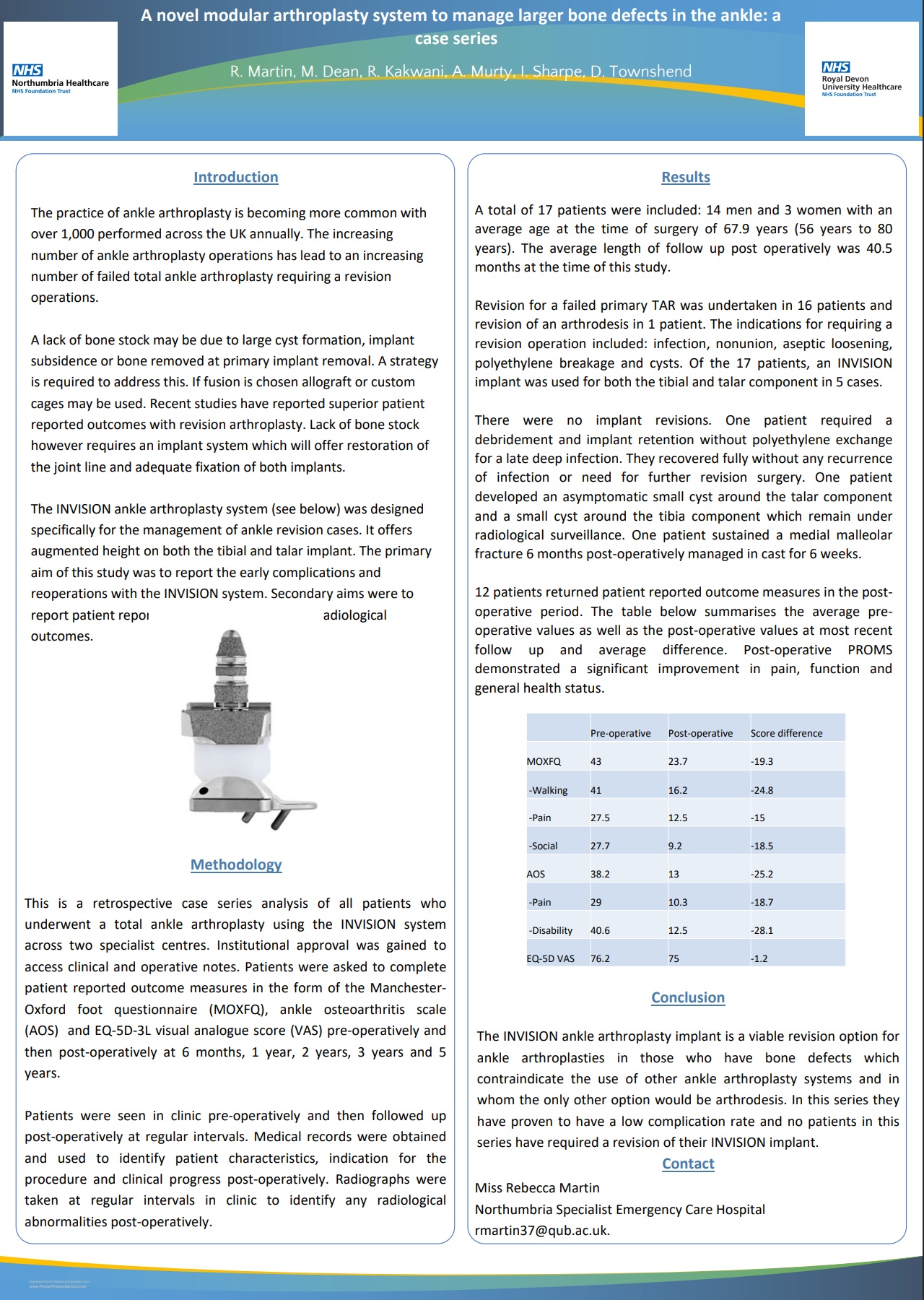 A Modular Augmented Arthroplasty System To Manage Larger Bone Defects In The Ankle A Case Series