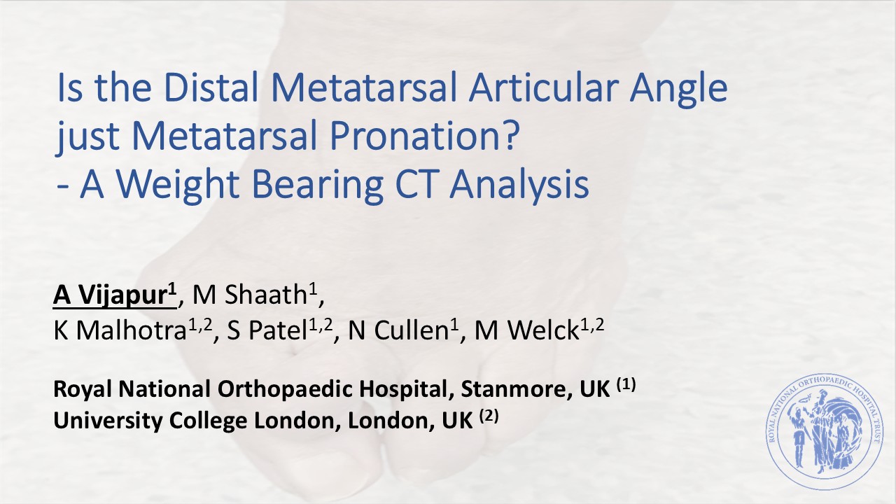 Is the Distal Metatarsal Metaphyseal Angle really just Metatarsal ...