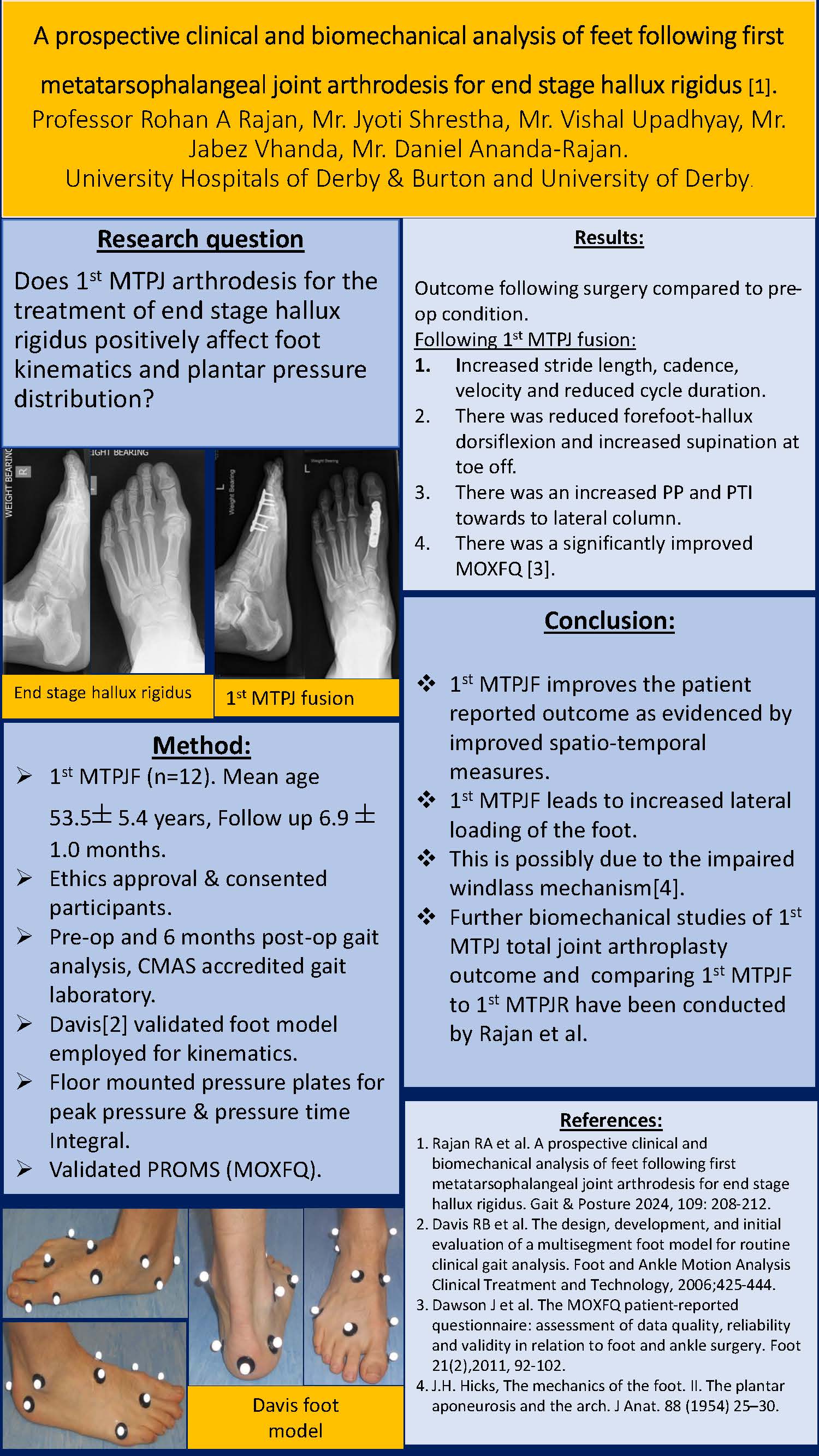 A prospective clinical and biomechanical analysis of feet following ...